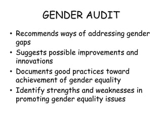 Gender audit | PPTX