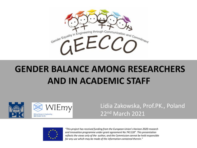 Gender balance Research Performing Organisations | PPT