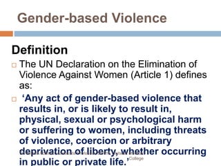 Gender based violence | PPTX