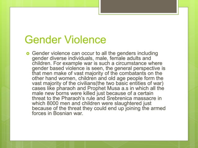 Gender based violence | PPT