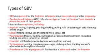 Gender Based Violence.pptx | Pregnancy | Reproductive Health