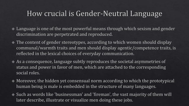 Gender biased language | PPTX
