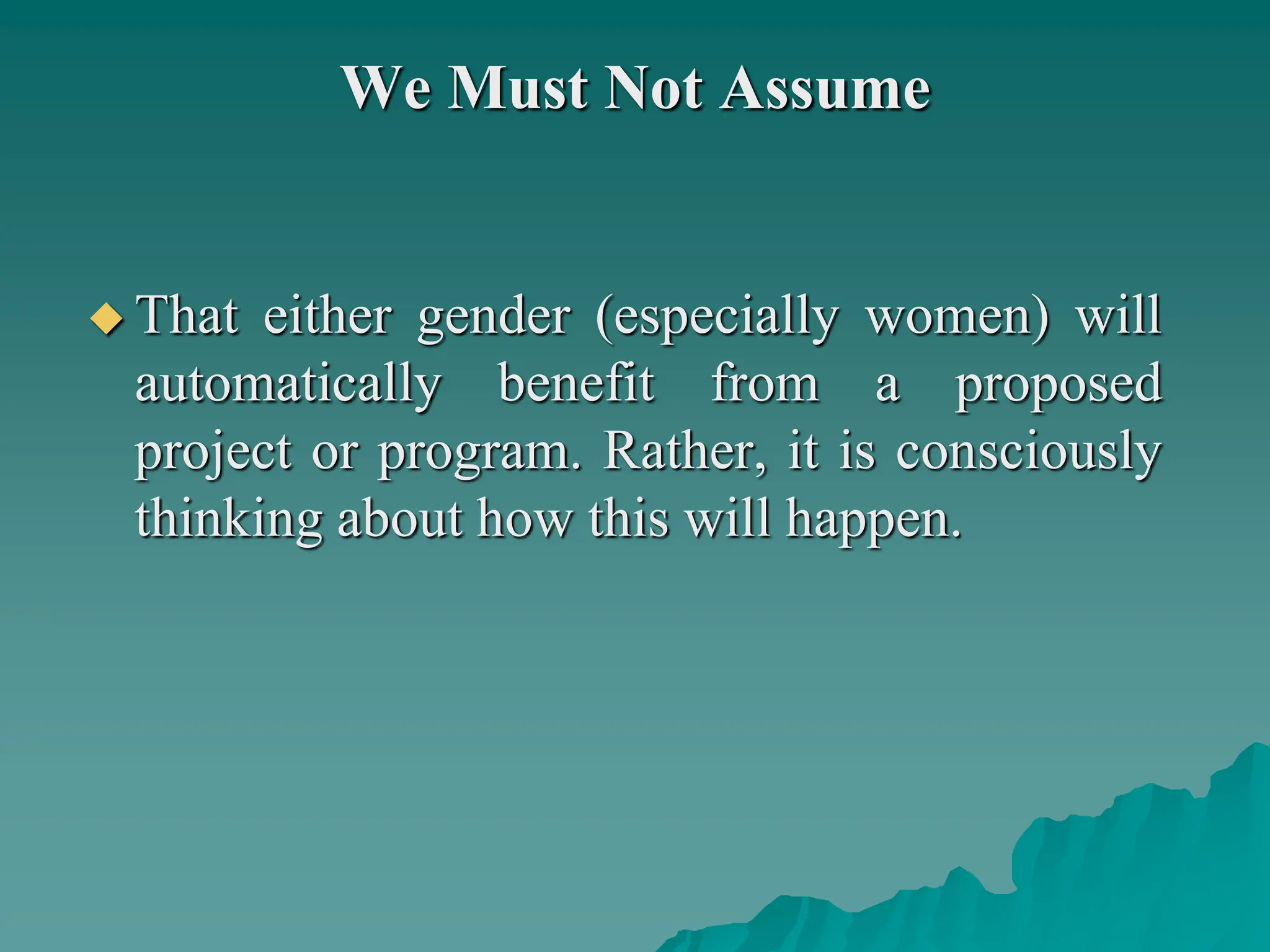 Gender Blind Development, Mainstreaming & Equality.ppt