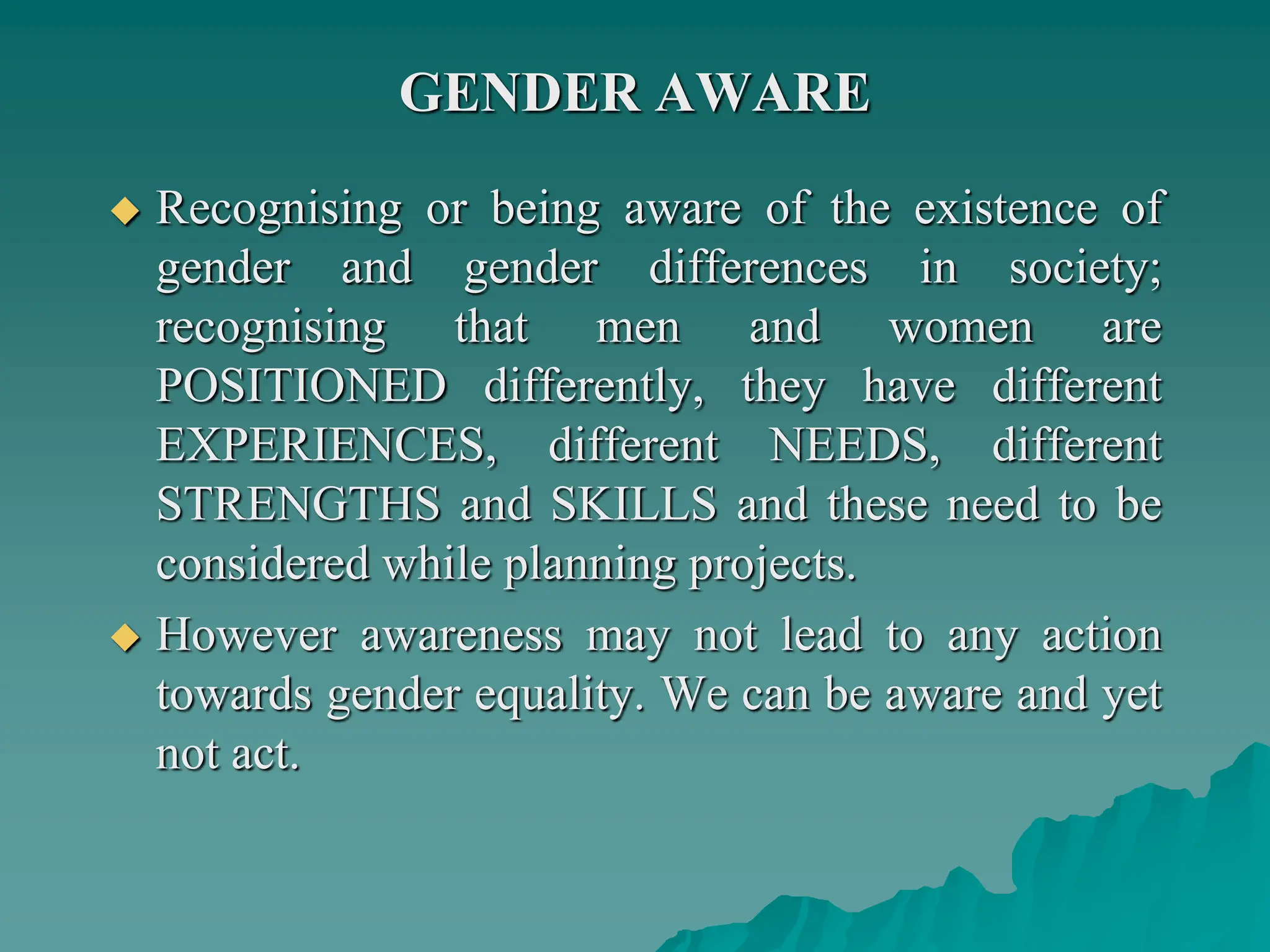 Gender Blind Development, Mainstreaming & Equality.ppt
