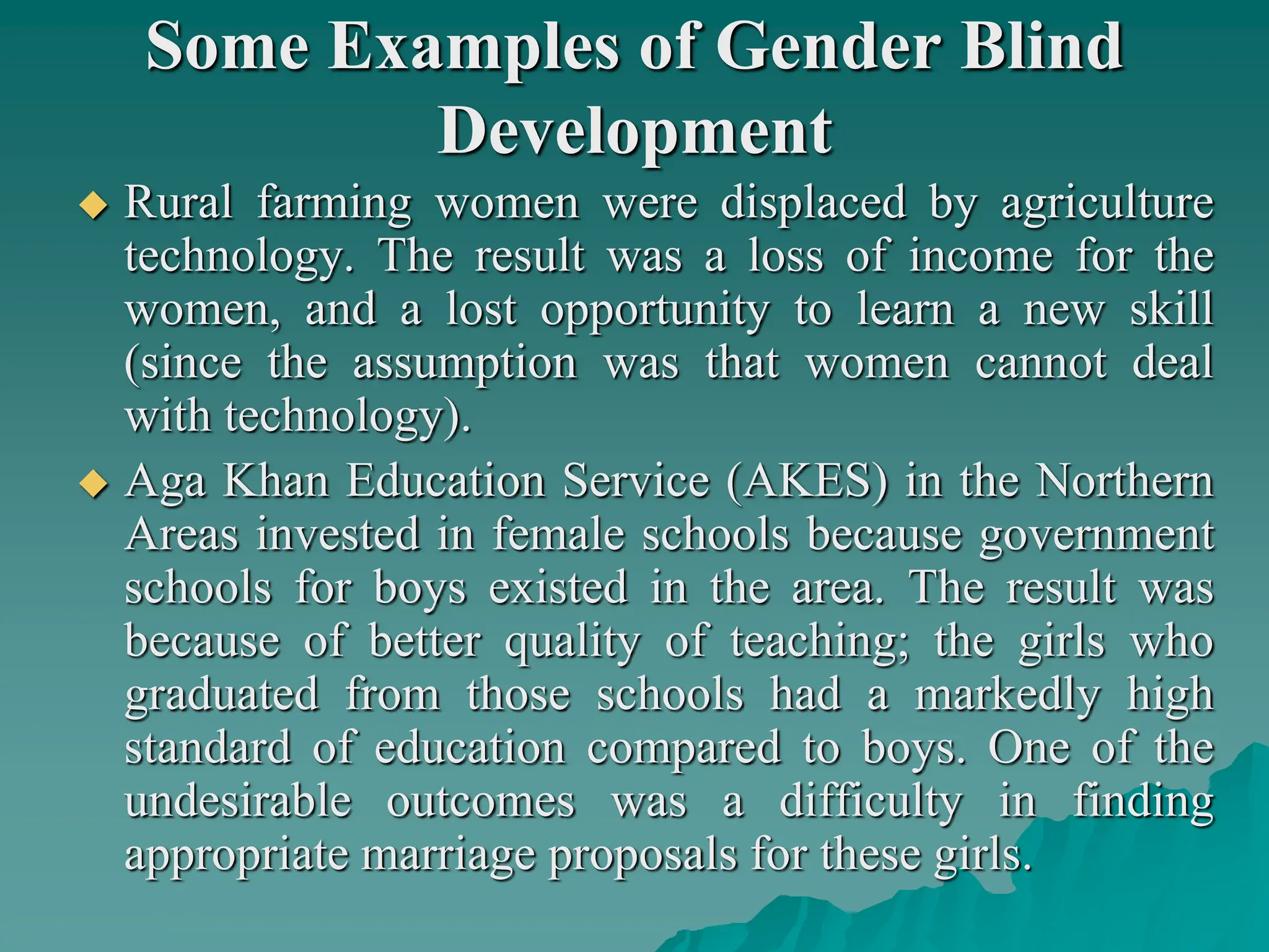 Gender Blind Development, Mainstreaming & Equality.ppt
