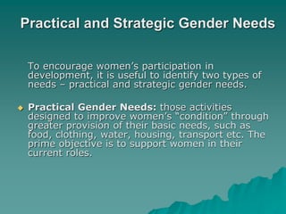 Gender Blind Development, Mainstreaming & Equality.ppt