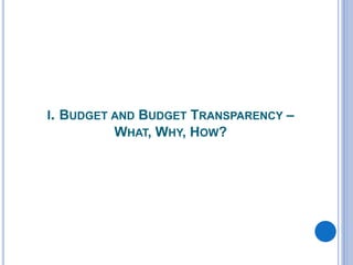 Gender budgeting and Transparency : Understandingthe National and Sub ...
