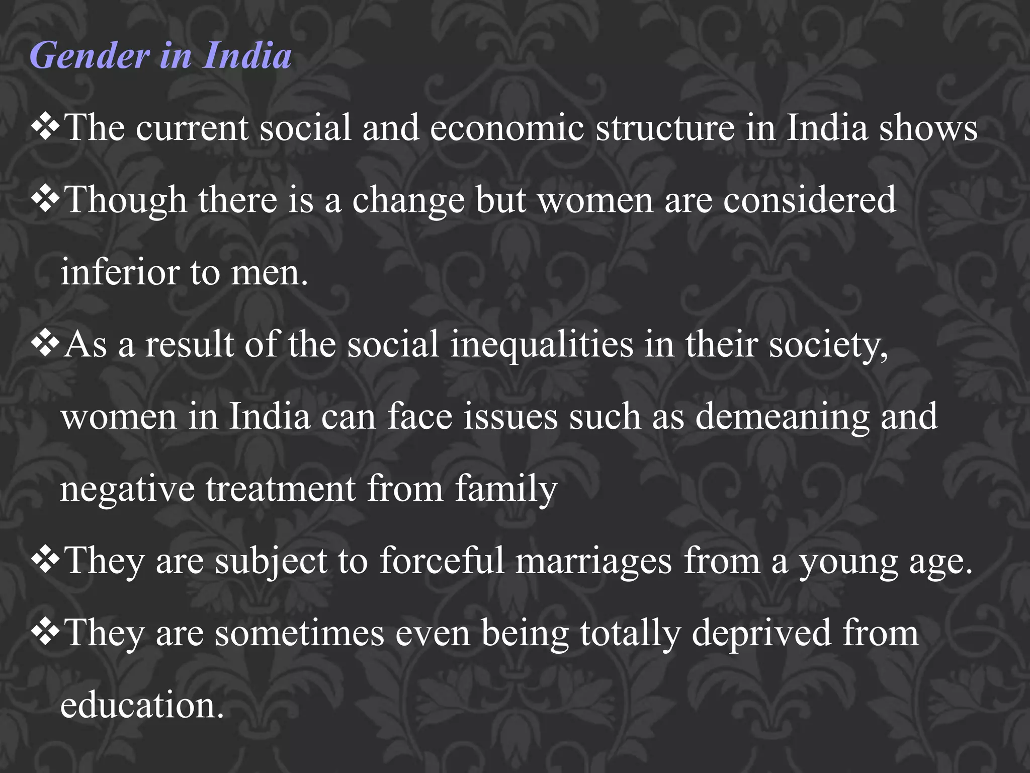Gender caste and class | PPT