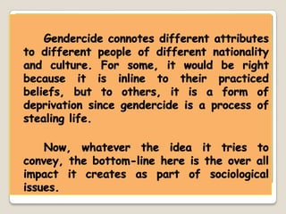 Gendercide | PPT
