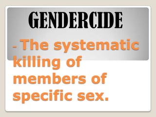Gendercide | PPT