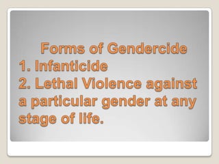 Gendercide | PPT