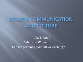 Gender, communication, and culture | PPTX