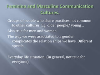 Gender, communication, and culture | PPTX