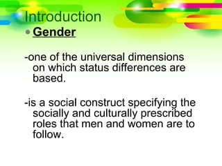 Gender and Development | PPT