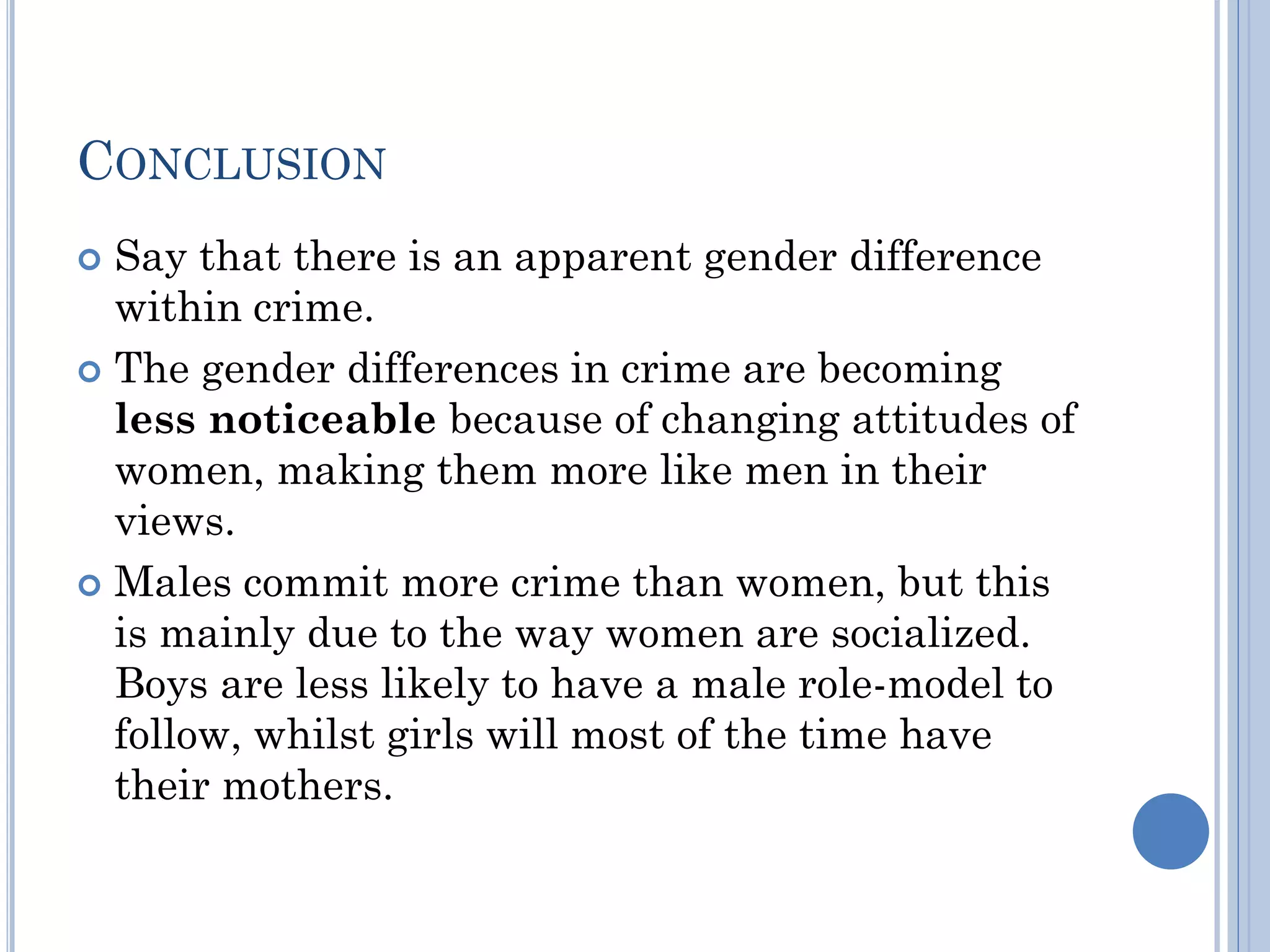 Gender differences in crime | PPTX