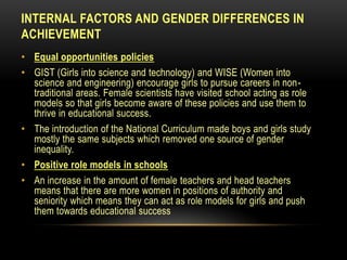 Gender differences in education | PPTX