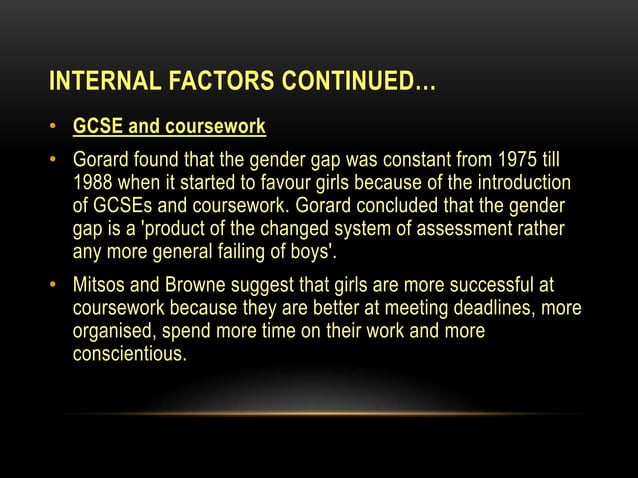 Gender differences in education | PPTX