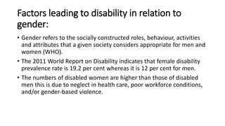 Gender, disability and rehabilitation | PPTX