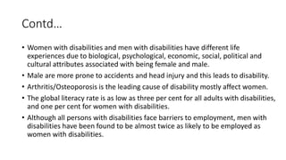 Gender, disability and rehabilitation | PPTX