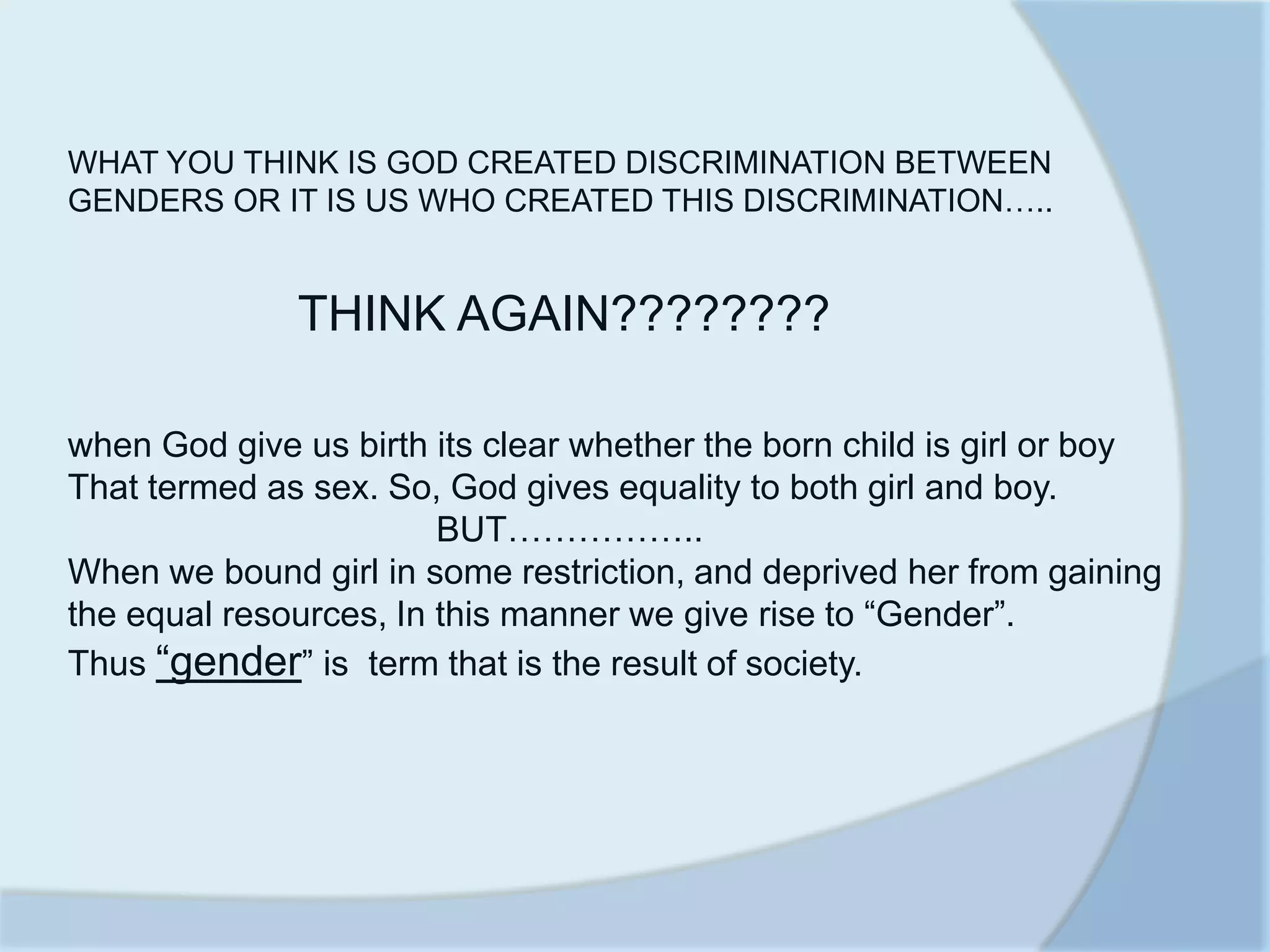 Gender discrimination | PPTX