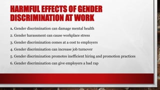 Gender discrimination | PPT