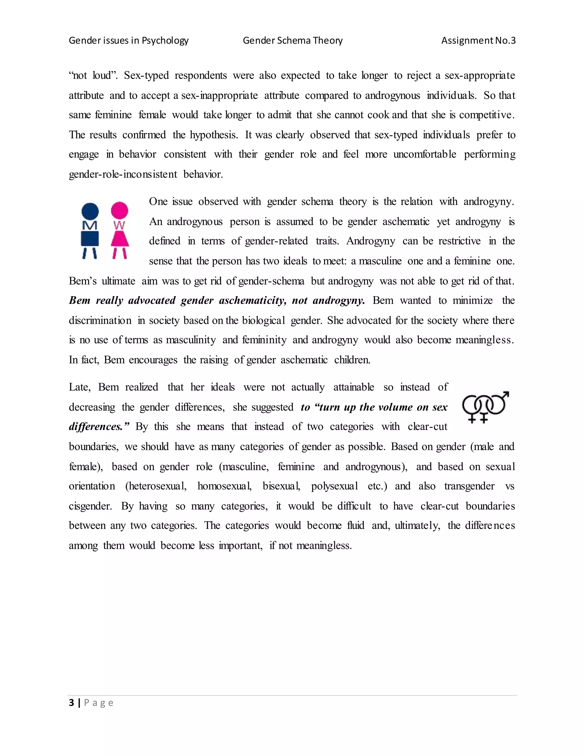 Gender discrimination and Schema theory | DOCX