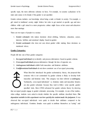Gender discrimination and Schema theory | PDF