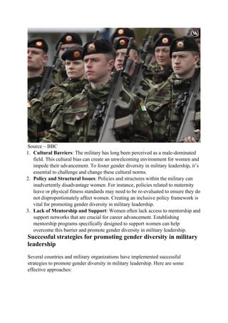 Gender Diversity in Military Leadership: A Path to Stronger Armed ...