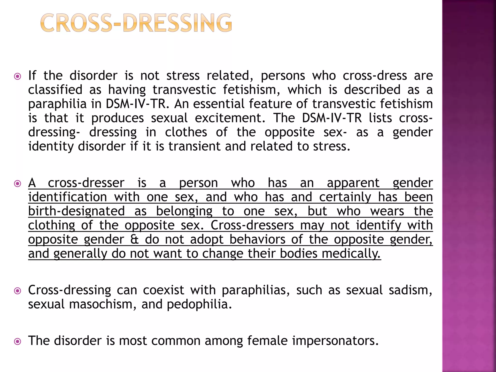Gender dysphoria OR GENDER IDENDITY DISORDER DSM 5 | PPTX