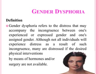 Gender dysphoria | PPT