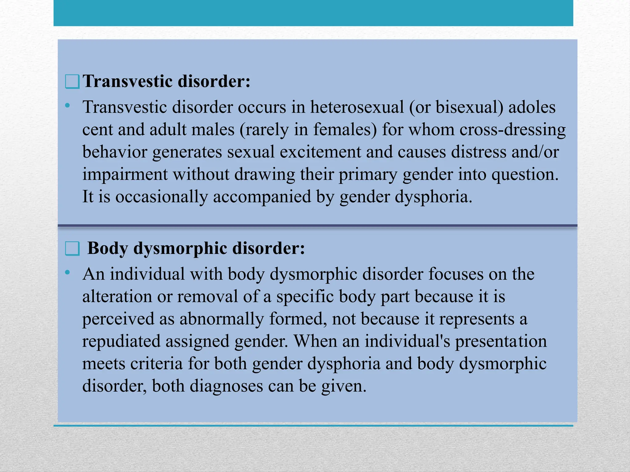Gender dysphoria issues in male female.. | PPTX