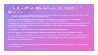 GENDER DYSPHORIA AND RELATED DISORDERS ACCORDING TO APA(1).pptx