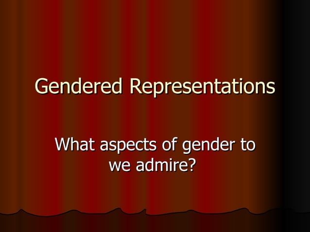 Gendered representations | PPT
