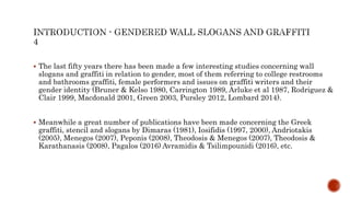 Gendered wall slogans and graffiti | PPTX