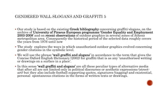 Gendered wall slogans and graffiti | PPTX