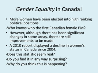 Gender equality | PPTX | Debated Sensitive Social Issues | Sensitive Topics