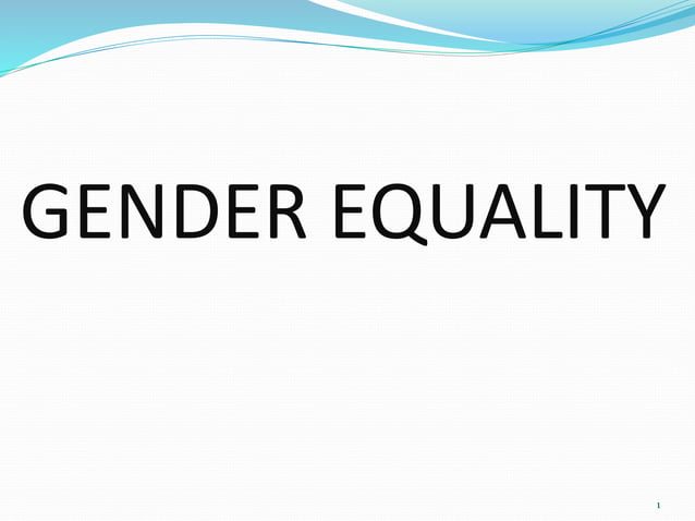 Gender equality and Equity | PPTX