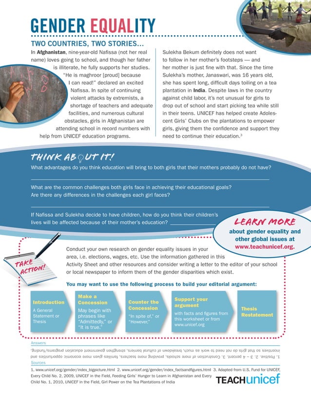 Gender equality activity_sheet_final | PDF