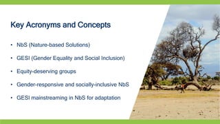Gender Equality and Social Inclusion in Nature-based Solutions for ...
