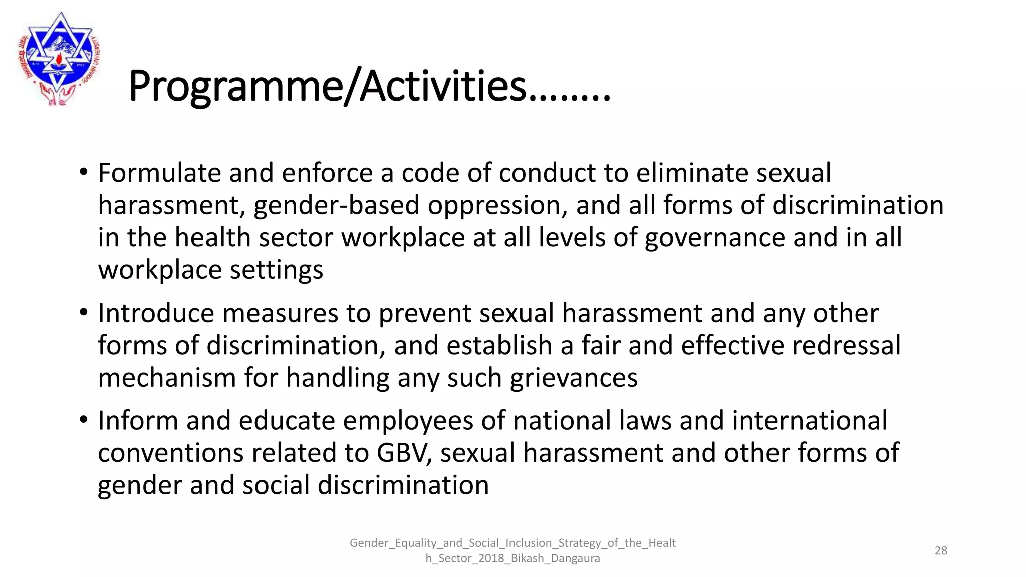 Gender equality and social inclusion strategy | PPTX