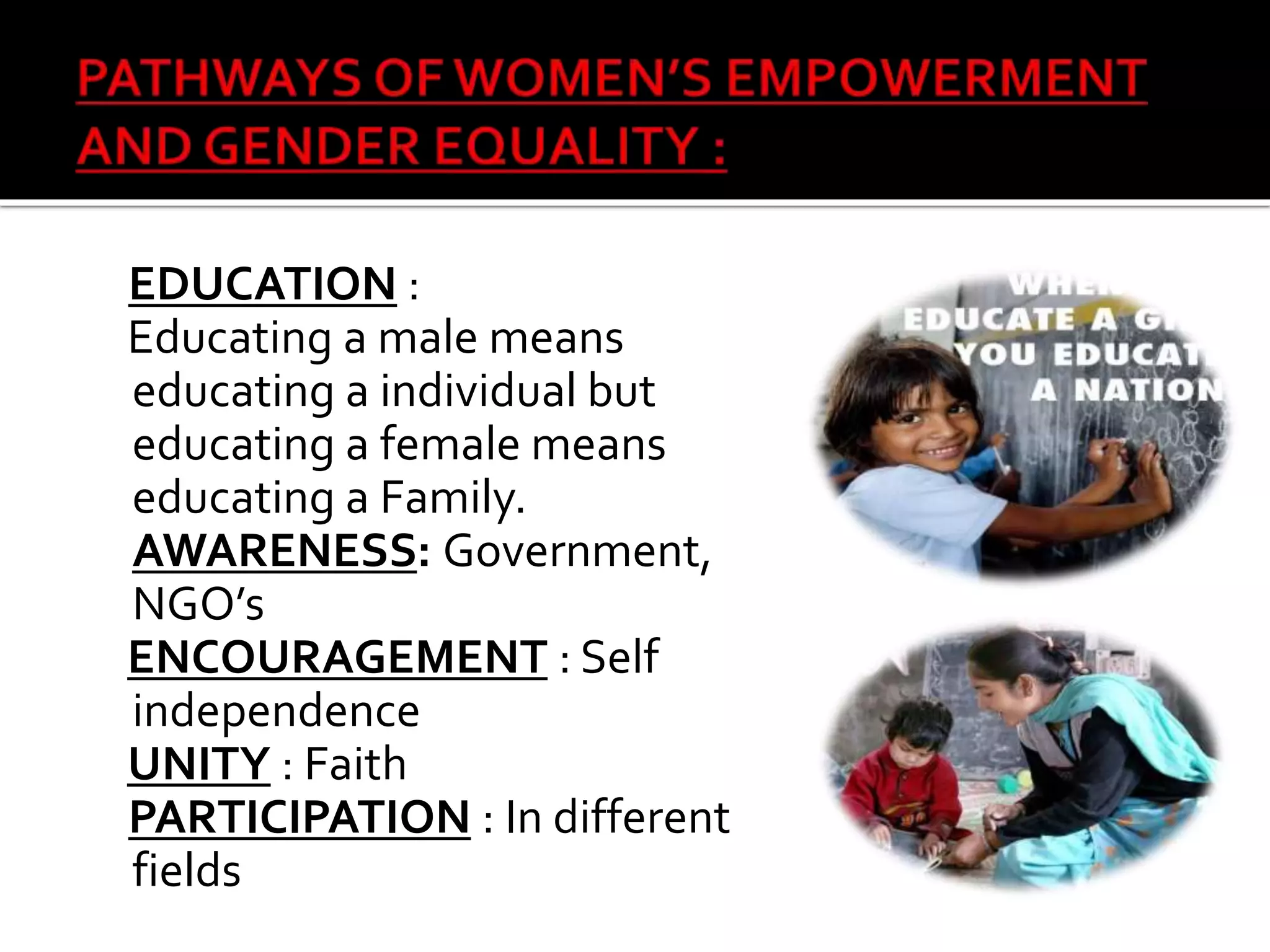 Gender equality and women empowerment | PPTX