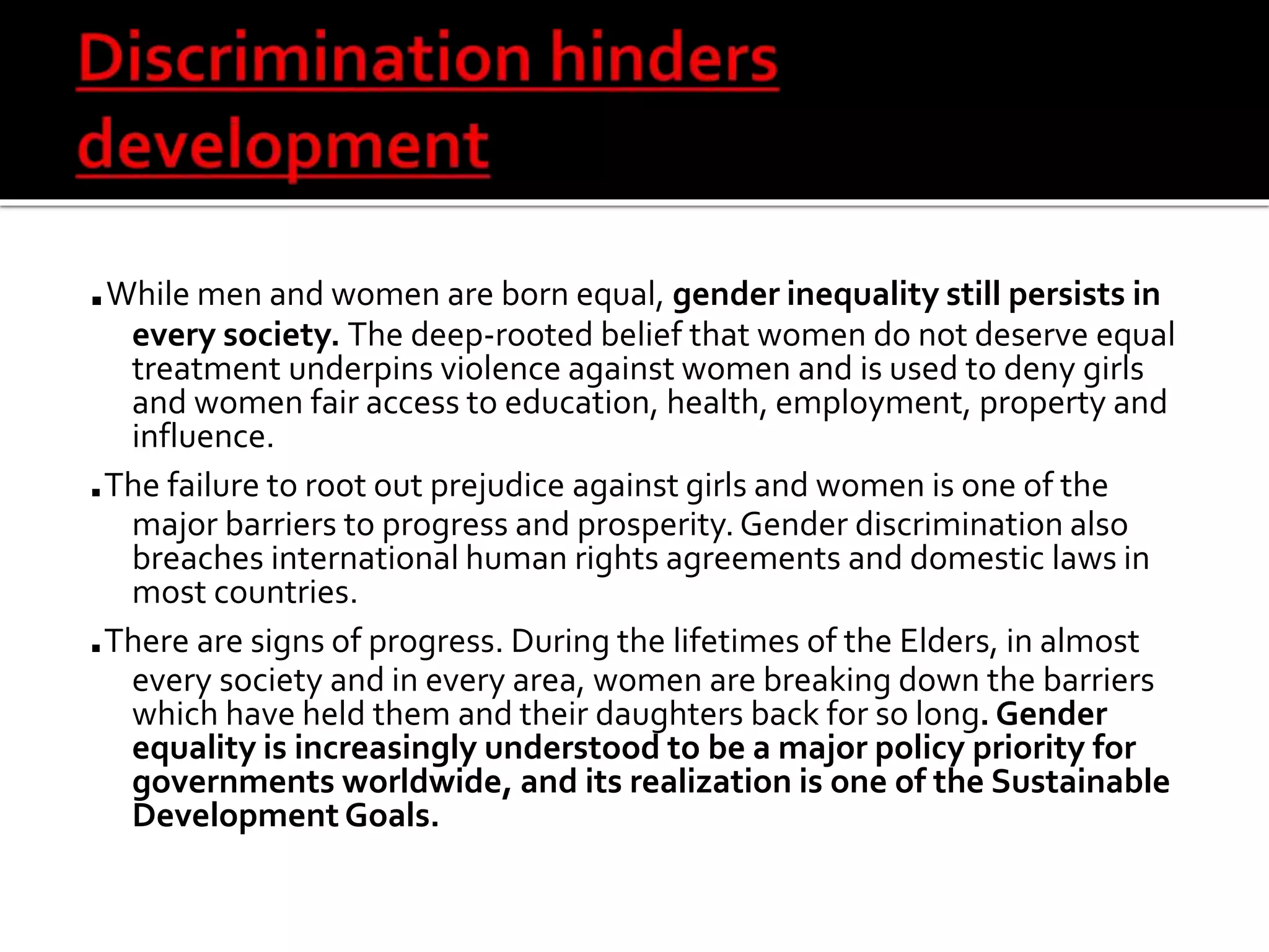 Gender equality and women empowerment | PPTX