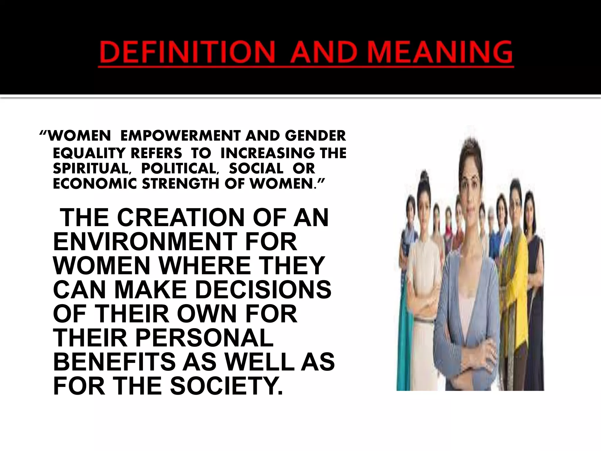 Gender equality and women empowerment | PPTX