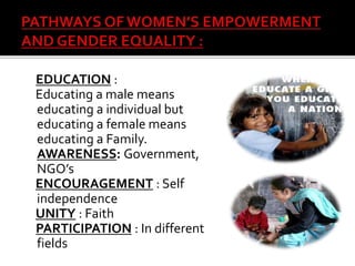 Gender equality and women empowerment | PPTX