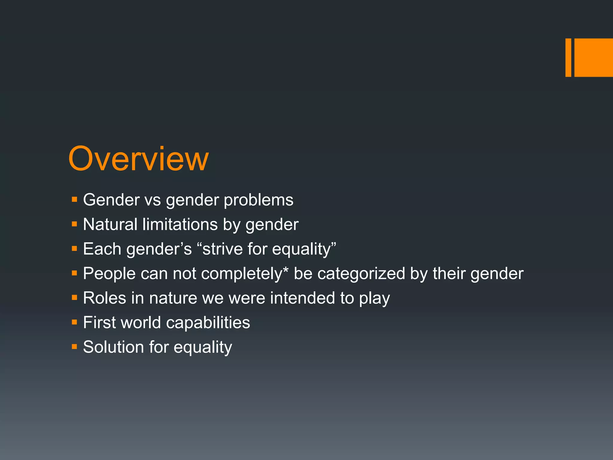 Gender Equality in America’s Society | PPTX