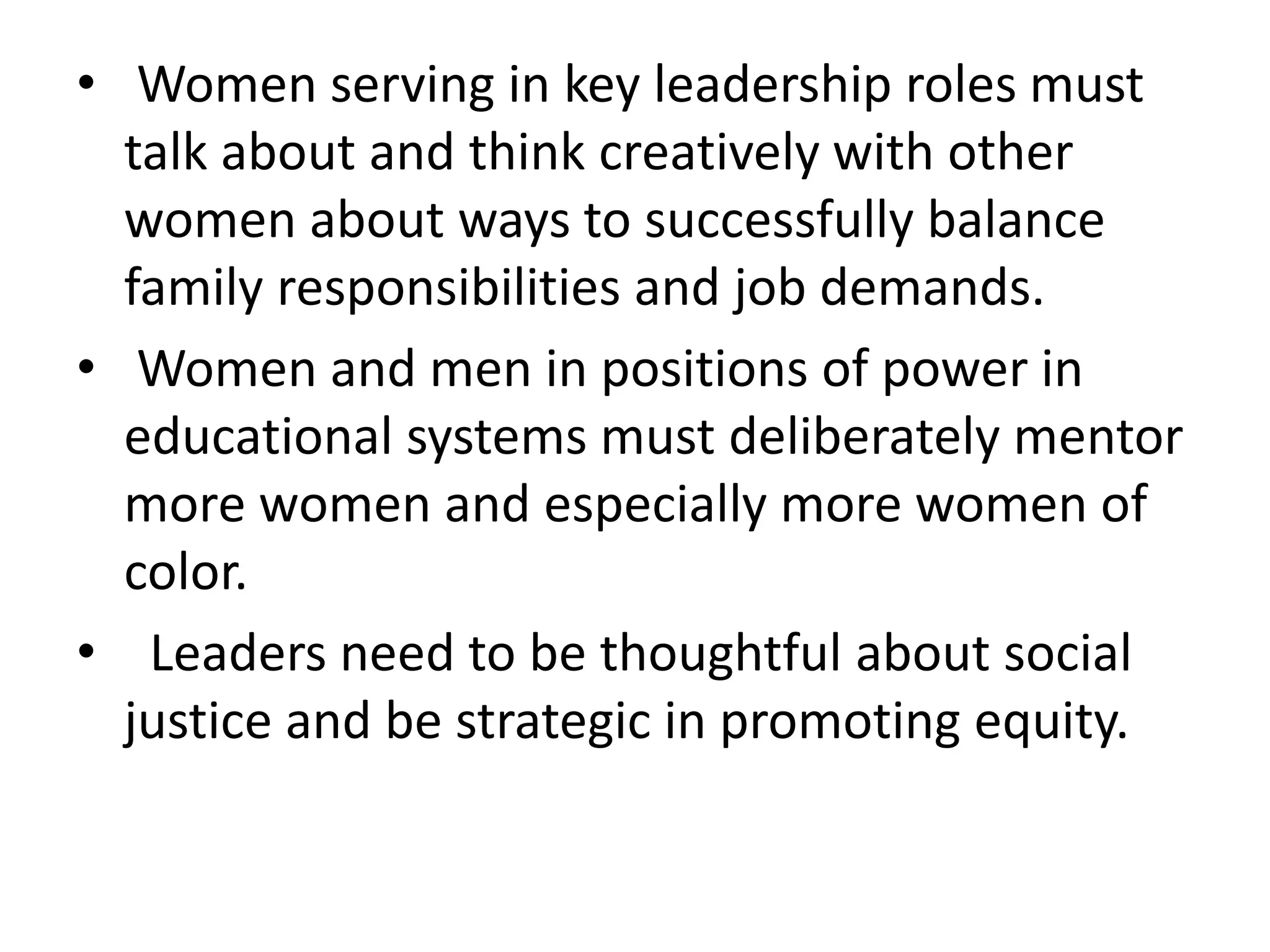 Gender equality in educational leadership | PPT