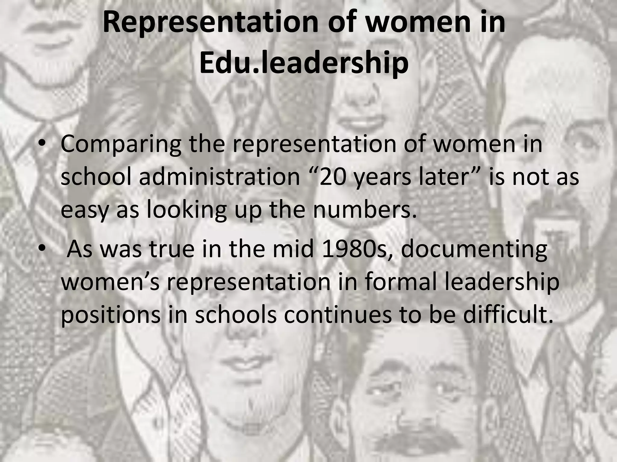 Gender equality in educational leadership | PPT