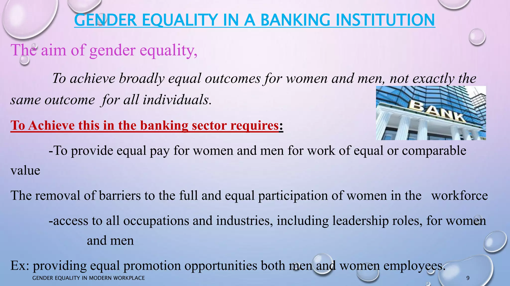 Gender equality in modern workplace | PPTX