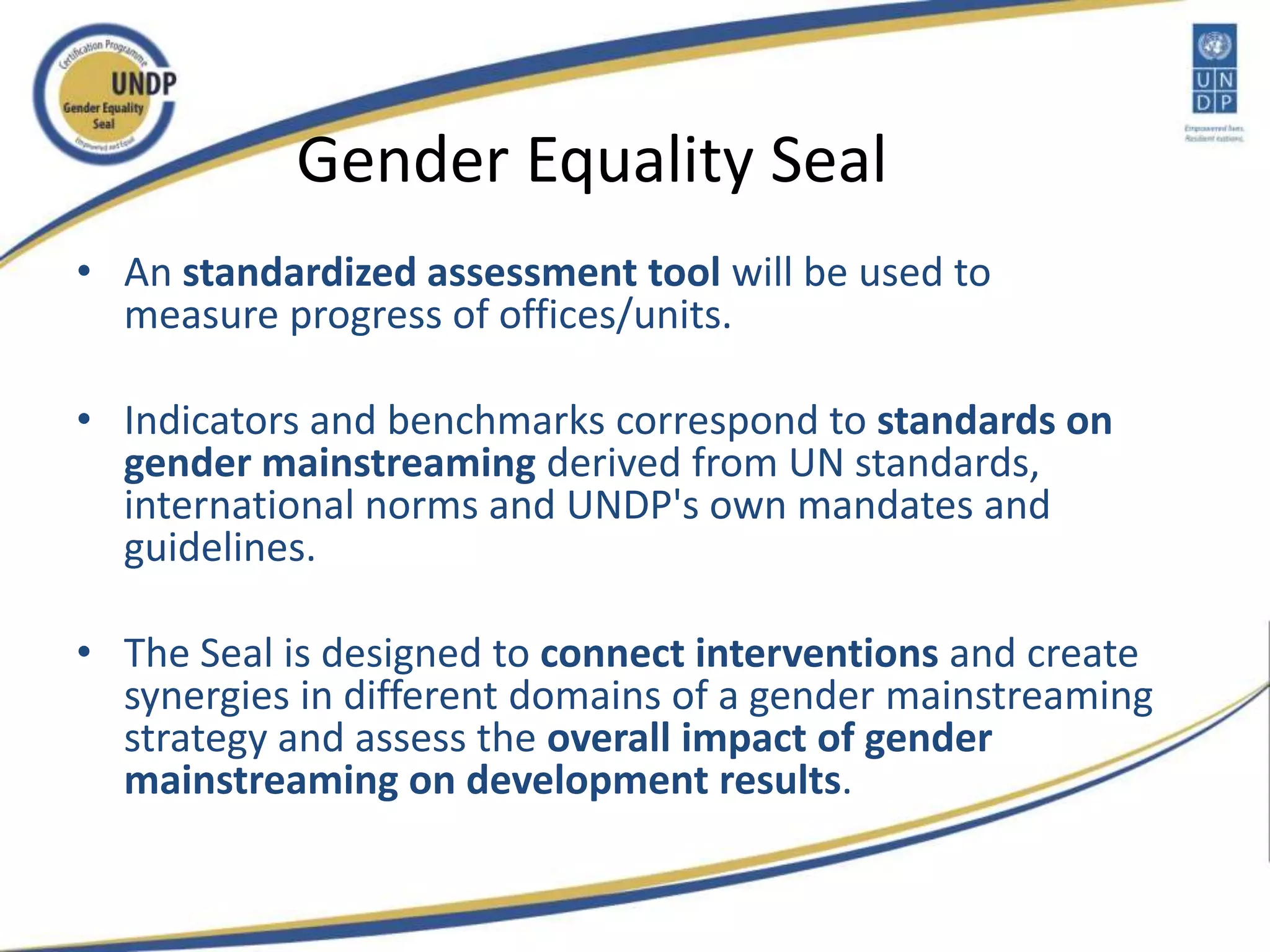 UNDP Gender Equality Seal in Europe and the CIS Region | PPTX