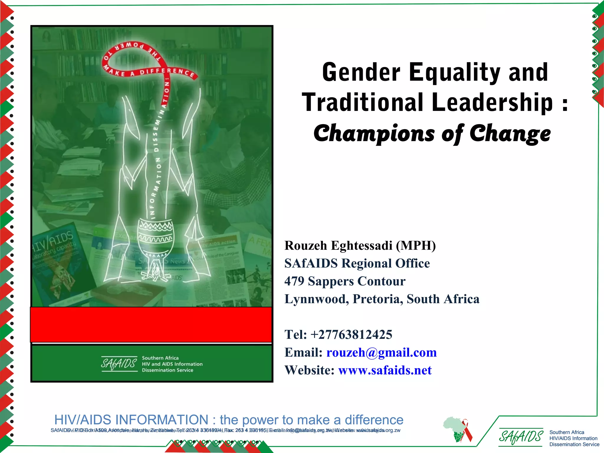 Traditional Leaders: Champions of Gender Equality | PPT